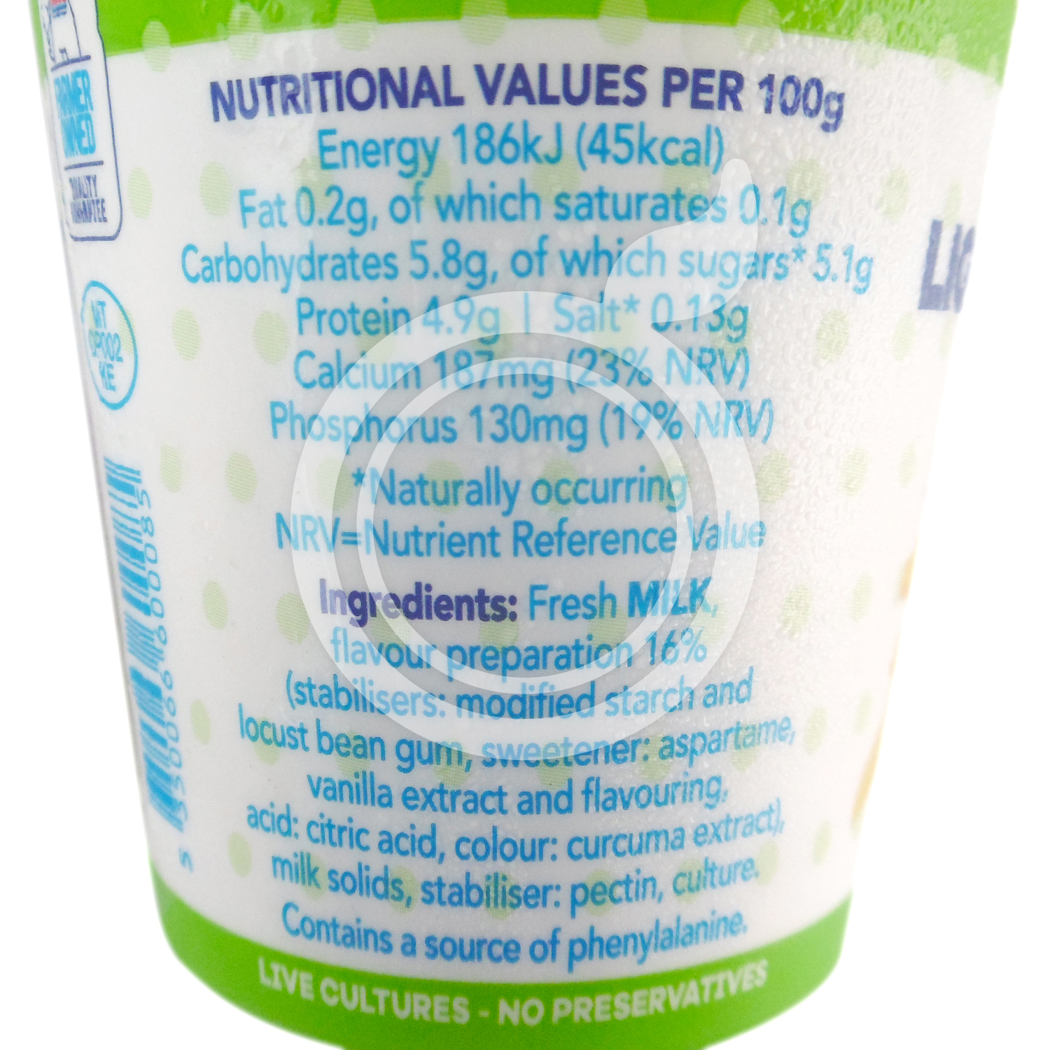 BENNA VANILLA SMOOTH LIGHT YOGURT 150GR